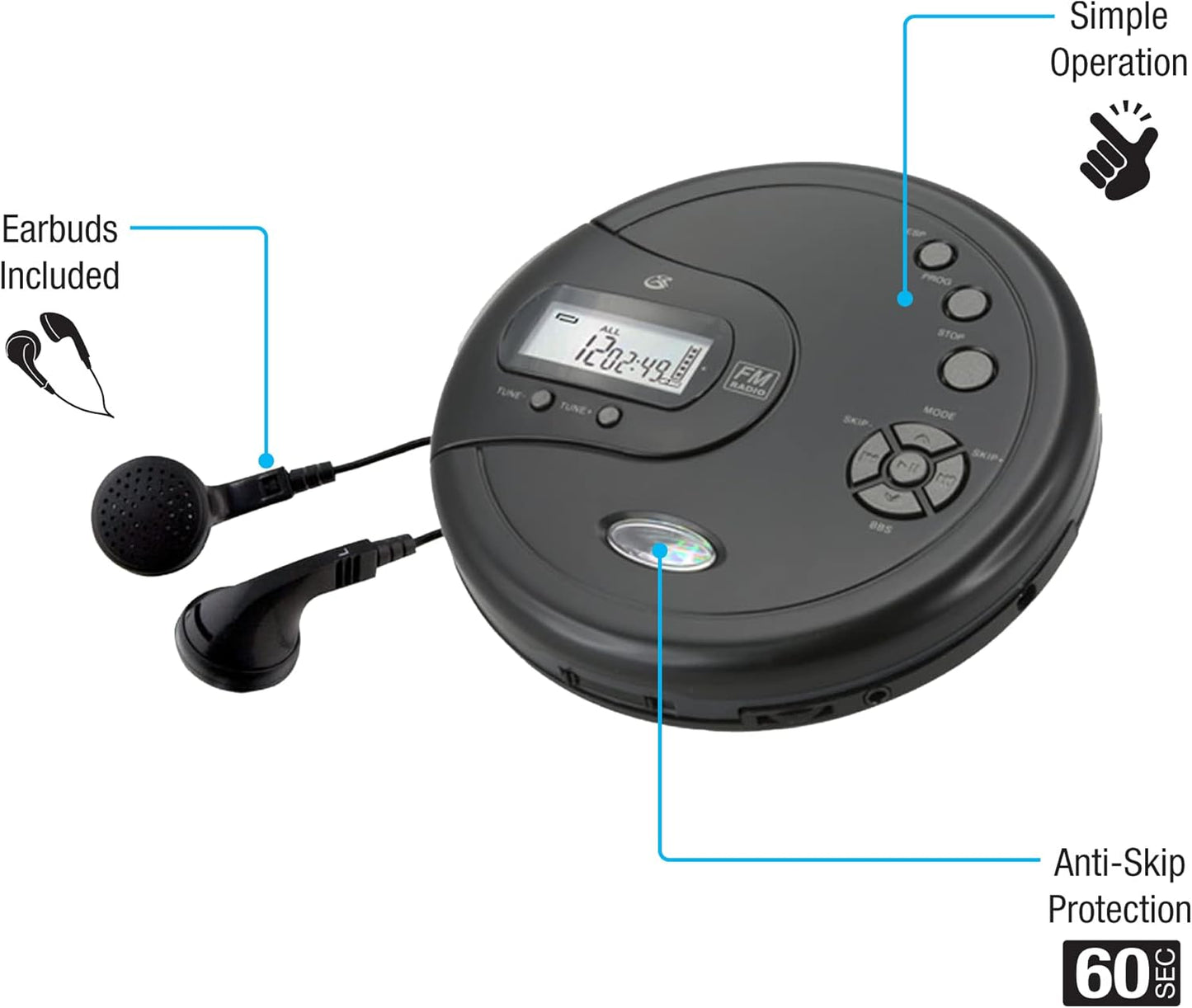 The Vintage Store - Discman GPX Portable CD Player
